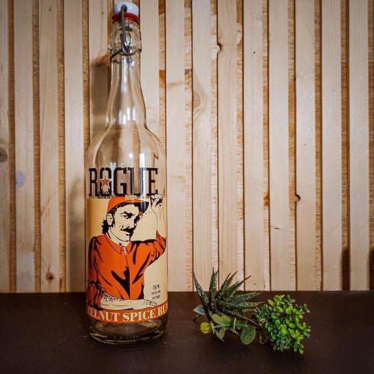 Vintage Glass Rogue Rum Bottle, Furniture & Home Living, Home Decor ...