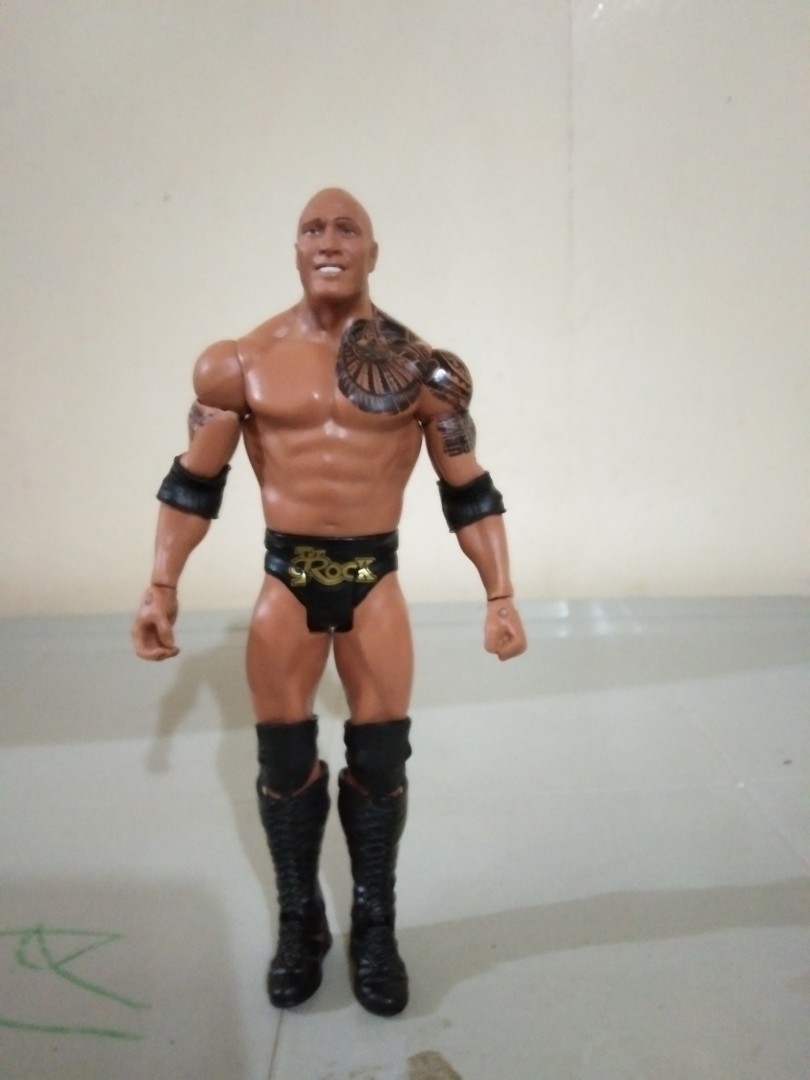WWE The Rock Figure, Hobbies & Toys, Toys & Games on Carousell