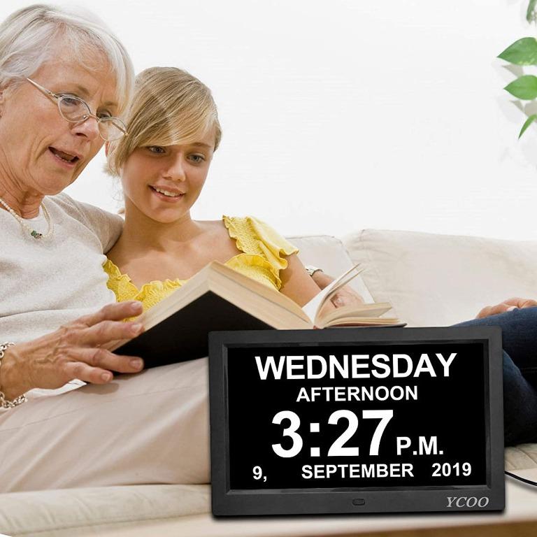 YCOO [New Version ] Digital Calendar Clock, Alarm Clock - Memory Loss ...