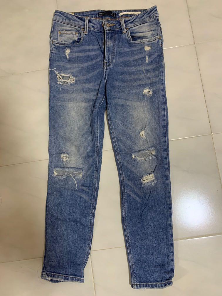 Zara Denim Ripped Jeans, Women's Fashion, Bottoms, Jeans & Leggings on ...