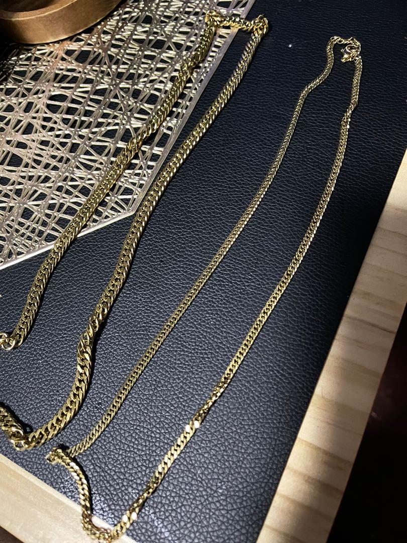 2 GOLD CHAIN NECKLACE, Women's Fashion, Jewelry & Organizers, Necklaces ...