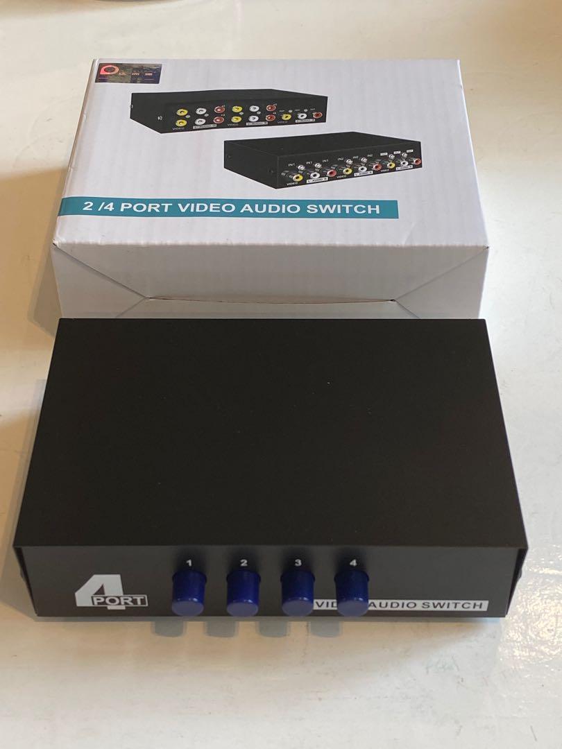 全新 AV switch 切換器 4 in 1 out, 家庭電器, 電視 & 其他娛樂, 電視組件及配件 - Carousell