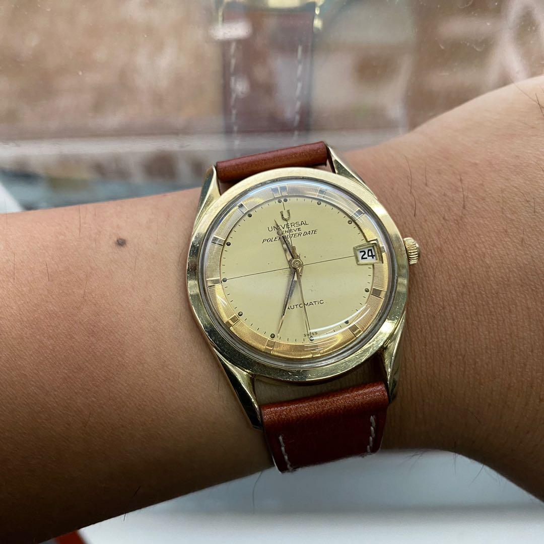 (罕有全套）中古 Vintage Universal Geneve 宇宙 Polerouter Microtor (Gerald Genta ...