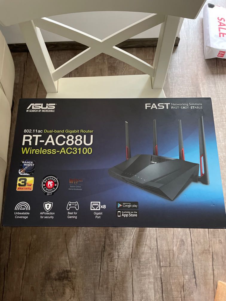 Asus RT-AC88U Wireless AC3100 Router, Computers & Tech, Parts ...