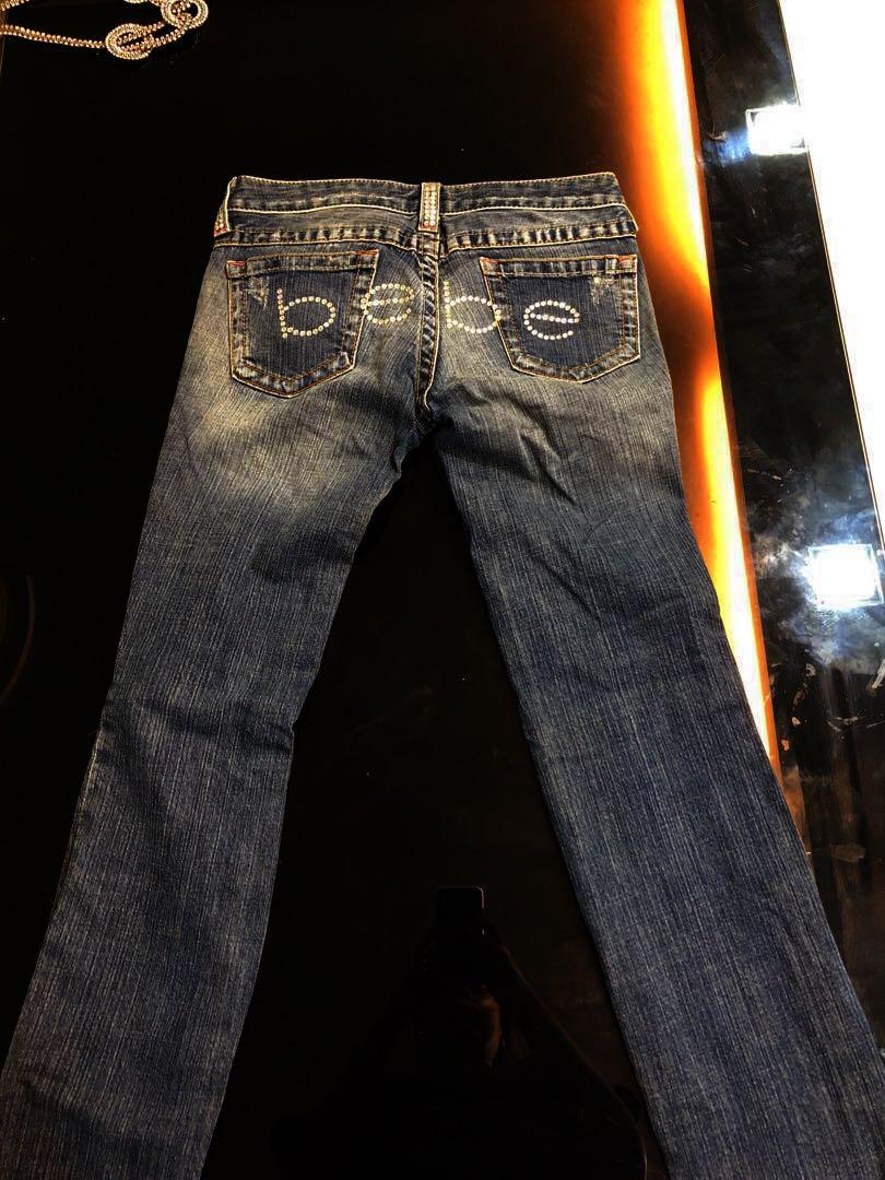 Bebe diamond studded jeans, Women's Fashion, Bottoms, Jeans & Leggings ...