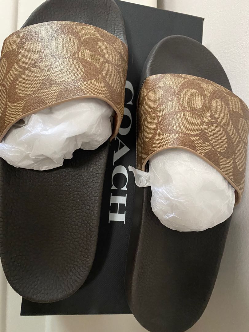 Coach signature slide, Luxury, Sneakers & Footwear on Carousell