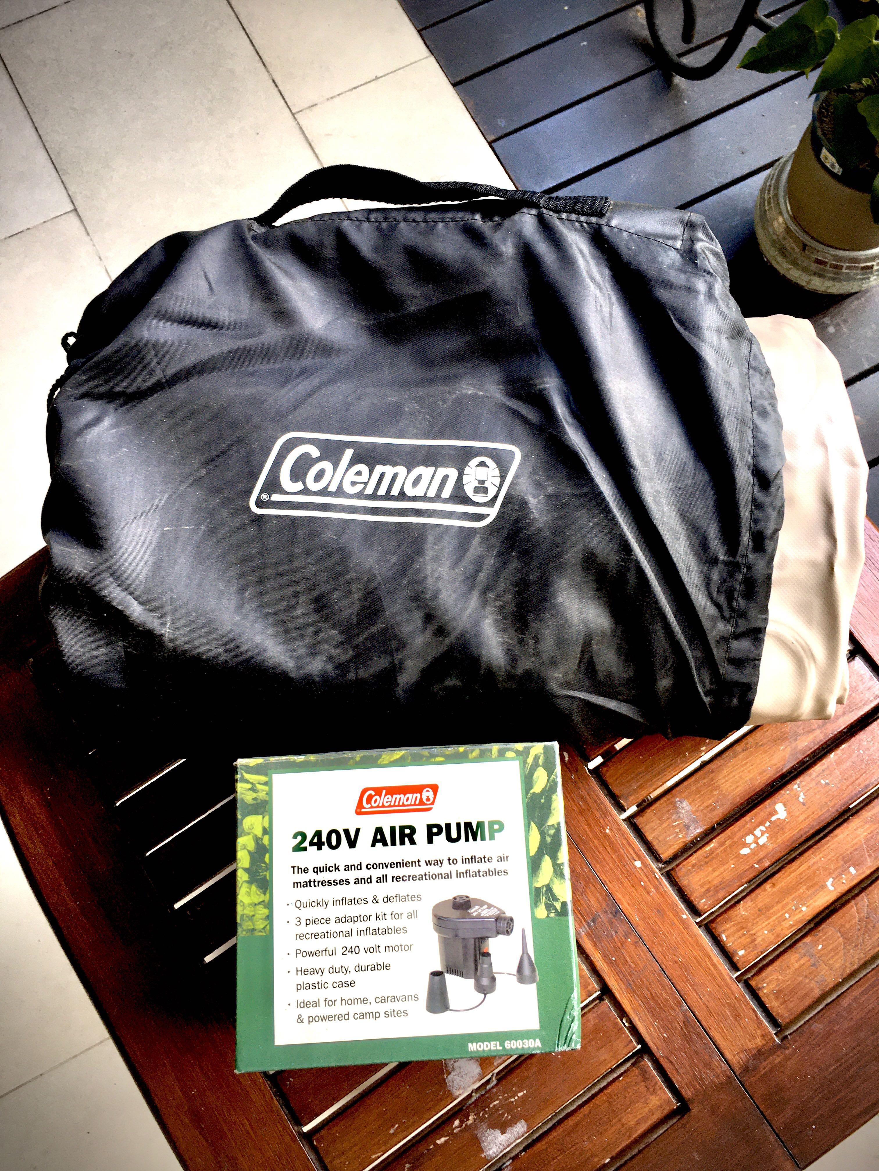 COLEMAN Inflatable Air Bed Single Size, Furniture & Home Living ...