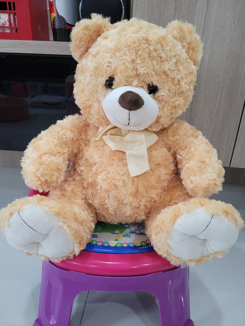 Cute light brown bear, Hobbies & Toys, Toys & Games on Carousell
