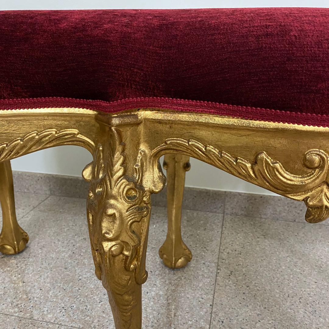 Da Vinci Lifestyle Red Velvet Bench, Furniture & Home Living, Furniture ...