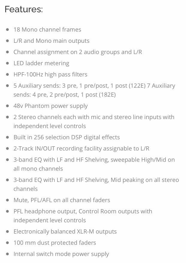 FBT Formula 182E audio mixer, Audio, Soundbars, Speakers & Amplifiers ...