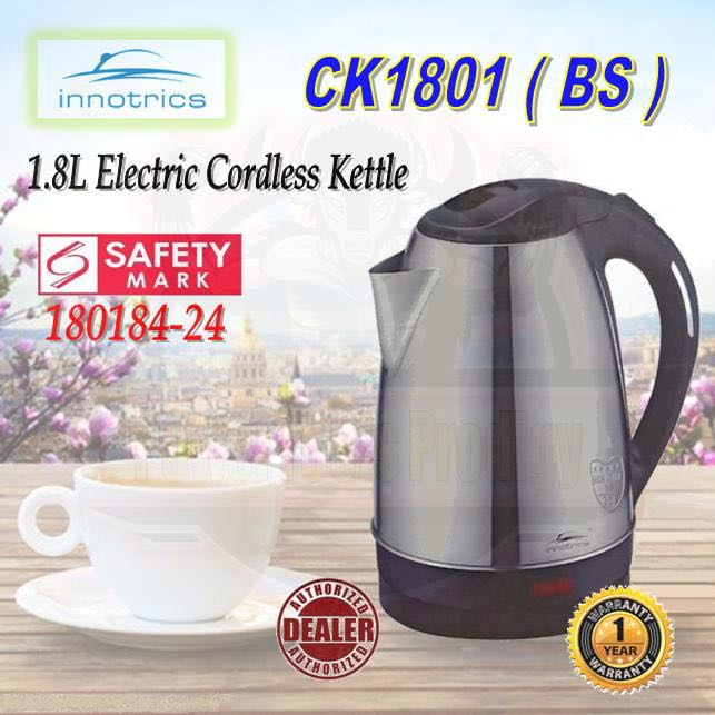 INNOTRICS ELECTRIC KETTLE 1.8L SUS304 STAINLESS STEEL KETTLE ...