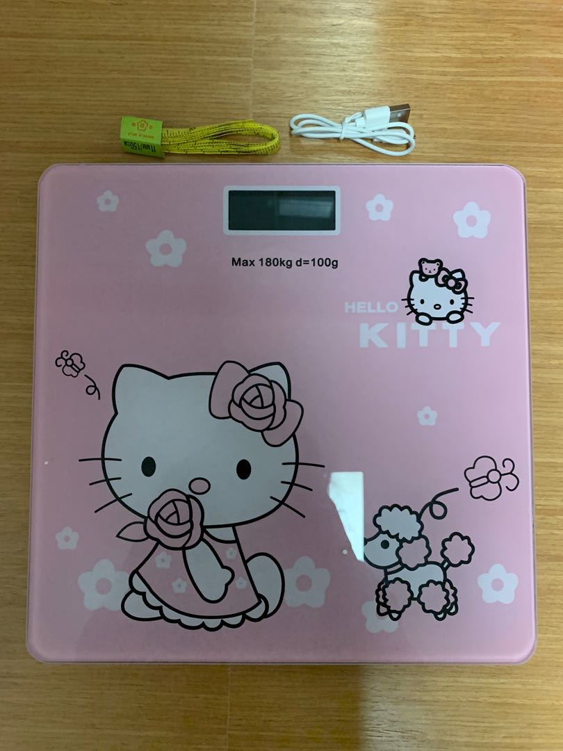 Brand new Hello Kitty Scale ( up to 180kg ) rechargeable. Reflection of ...