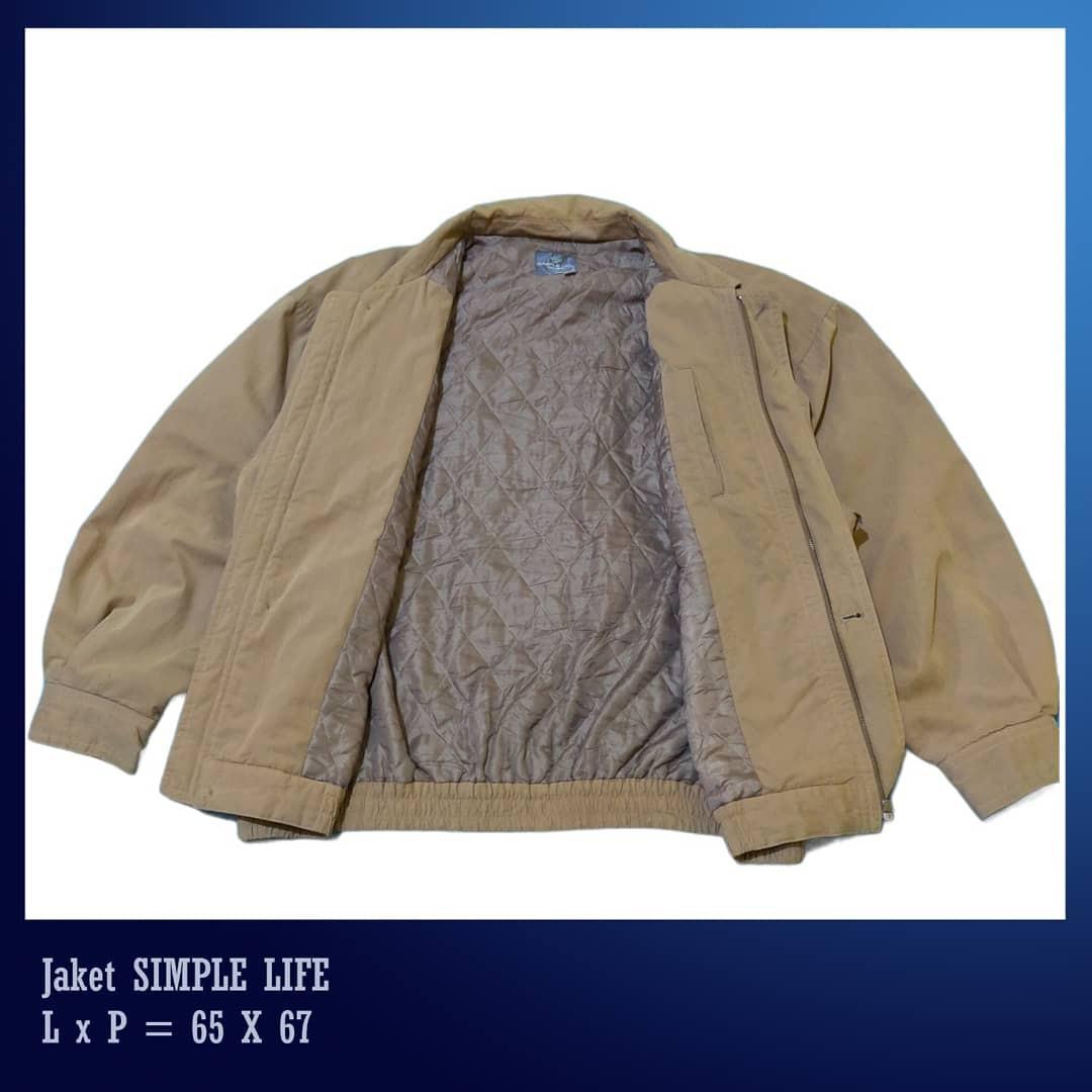 Jaket Bomber SIMPLE LIFE, Fesyen Pria, Pakaian , Baju Luaran di Carousell