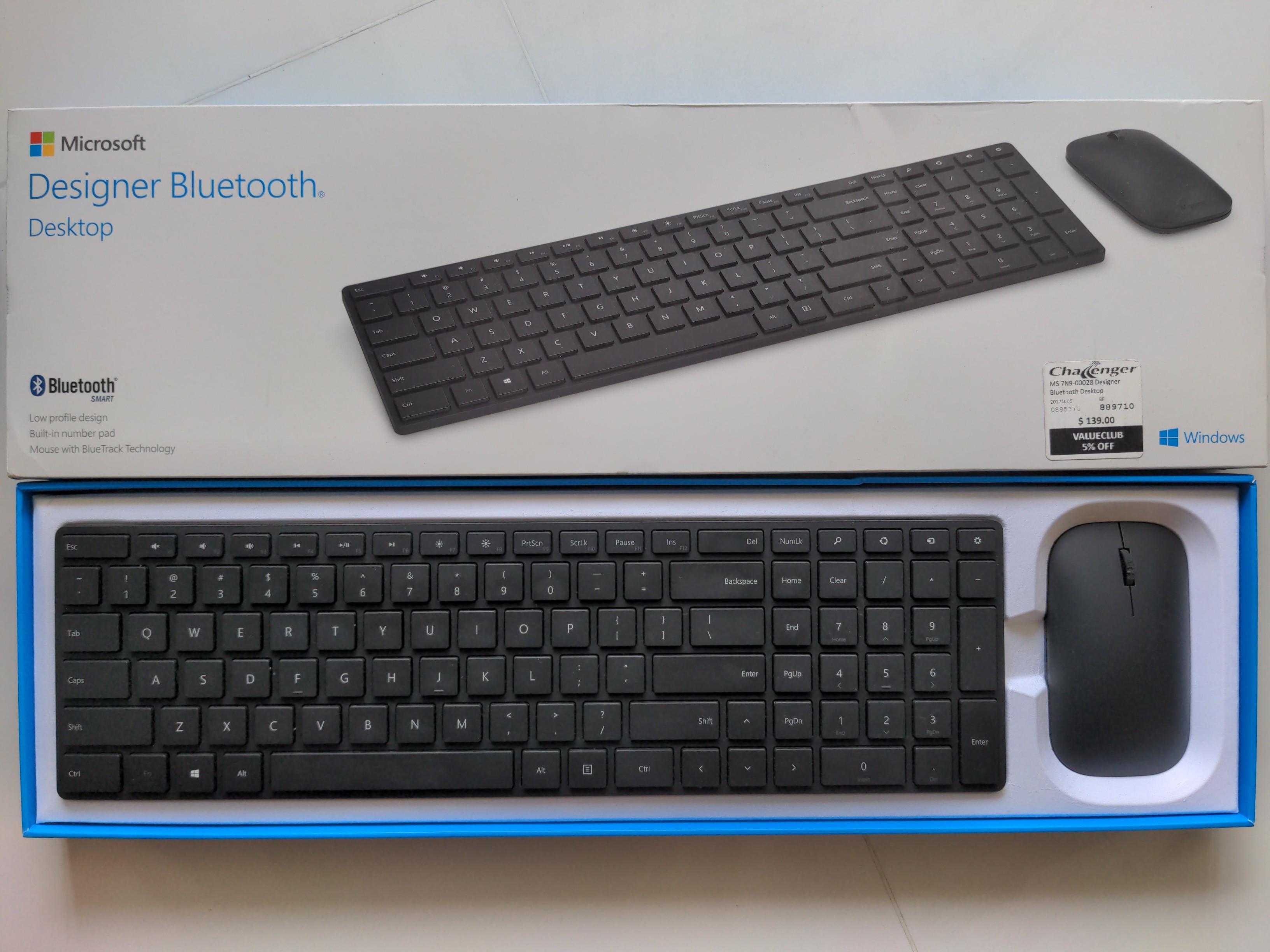 Microsoft Designer Bluetooth Desktop Keyboard + Mouse, Computers & Tech ...