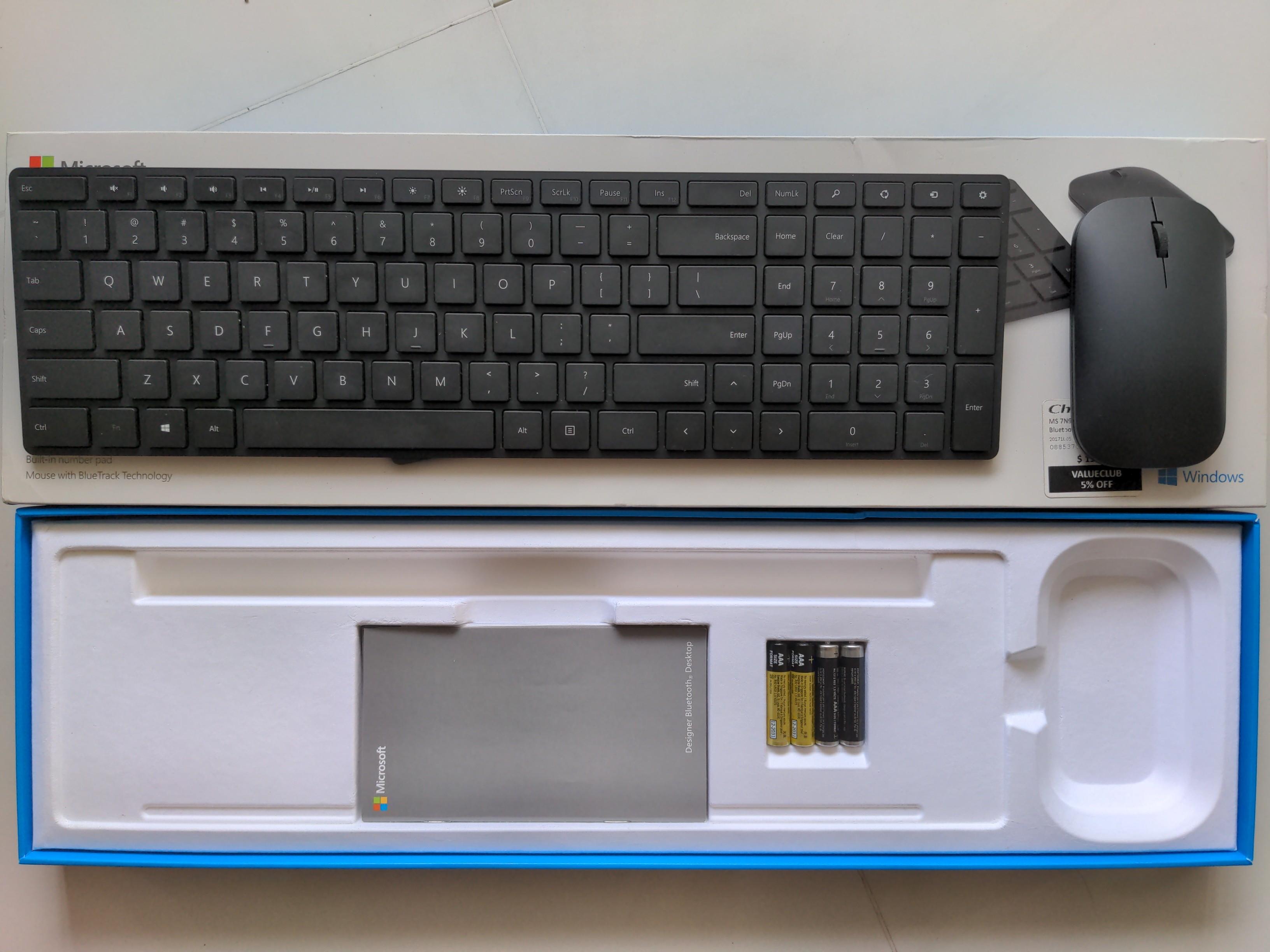 Microsoft Designer Bluetooth Desktop Keyboard + Mouse, Computers & Tech ...