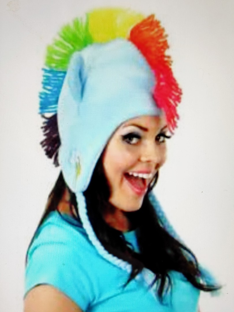 MY LITTLE PONY AND FRIENDS RAINBOW DASH KNIT LAPLANDER HAT COSTUME ...
