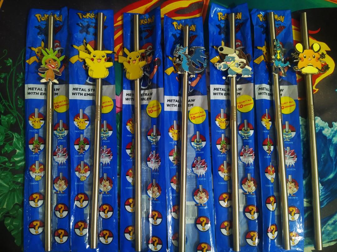 Pokemon Metal Straws Limited Edition, Hobbies & Toys, Toys & Games on ...