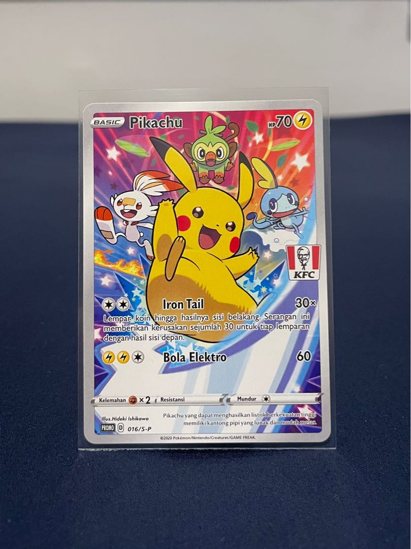 Pokemon TCG Pikachu KFC PROMO 016/S-P, Hobbies & Toys, Toys & Games on ...