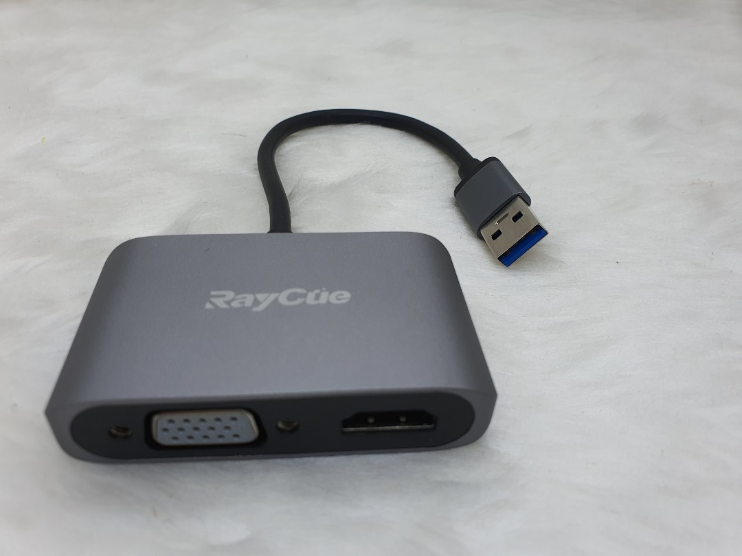 RayCue USB 3.0 to HDMI VGA Adapter, 1080P Video Graphics Converter for ...