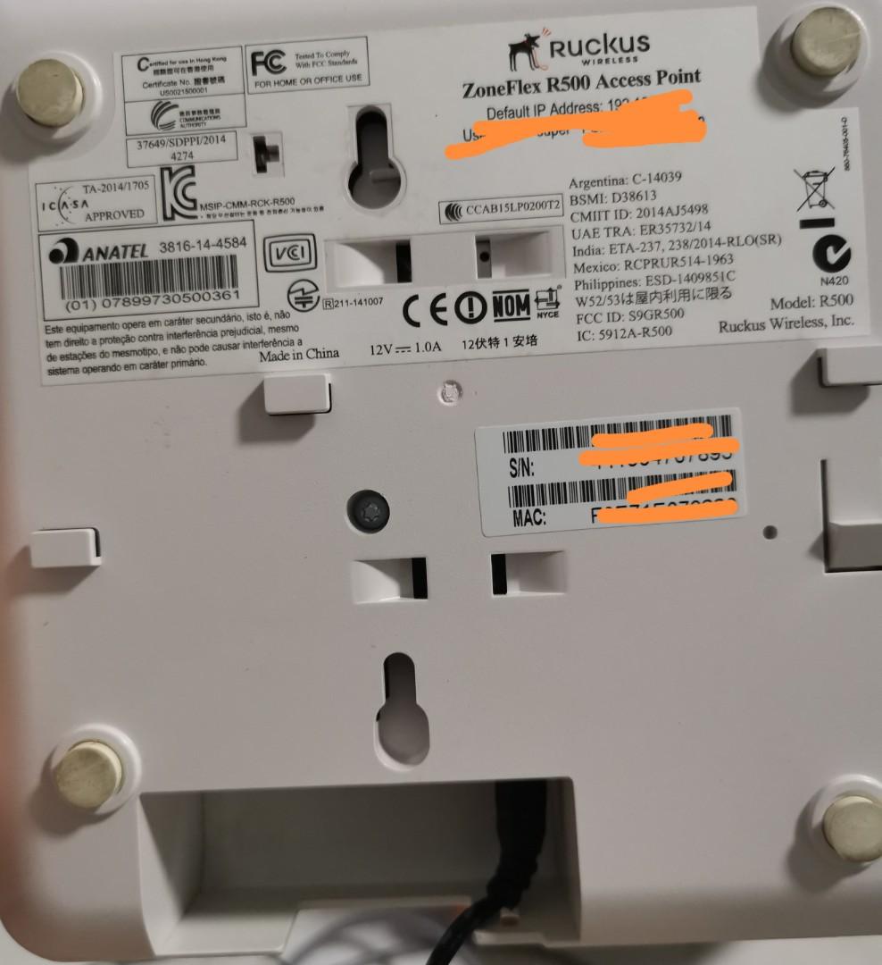 Ruckus ZoneFlex R500 Access Point, Computers & Tech, Parts ...