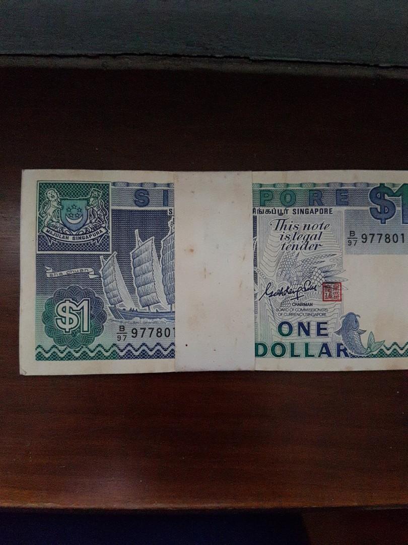 Singapore ship Series $1 one dollar note bundle, Hobbies & Toys ...