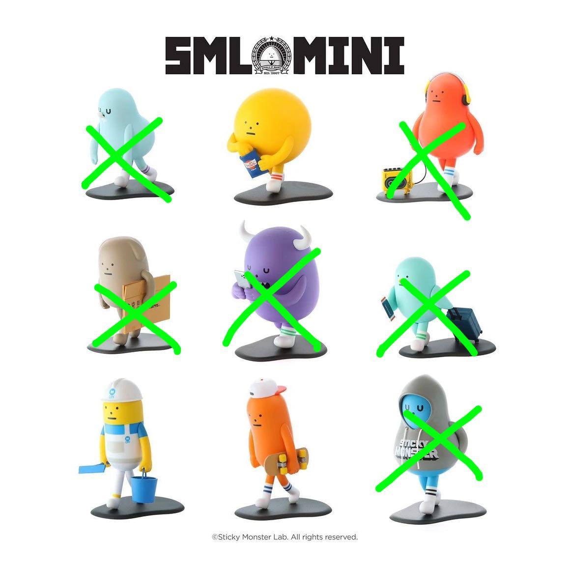 SML sticky monster lab mini 黏黏怪物研究所 walking series sweepermon yellowmon ...