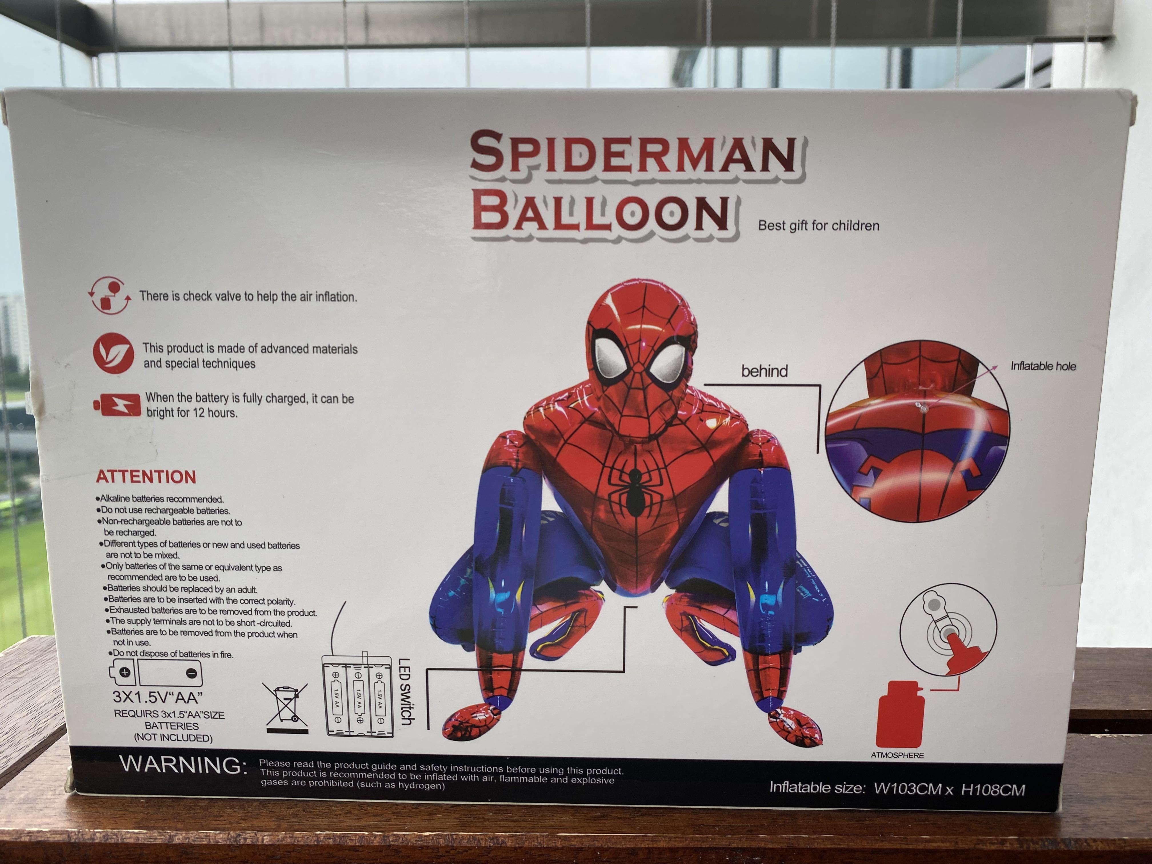 Spider-Man Airwalker Balloon, Hobbies & Toys, Stationery & Craft ...