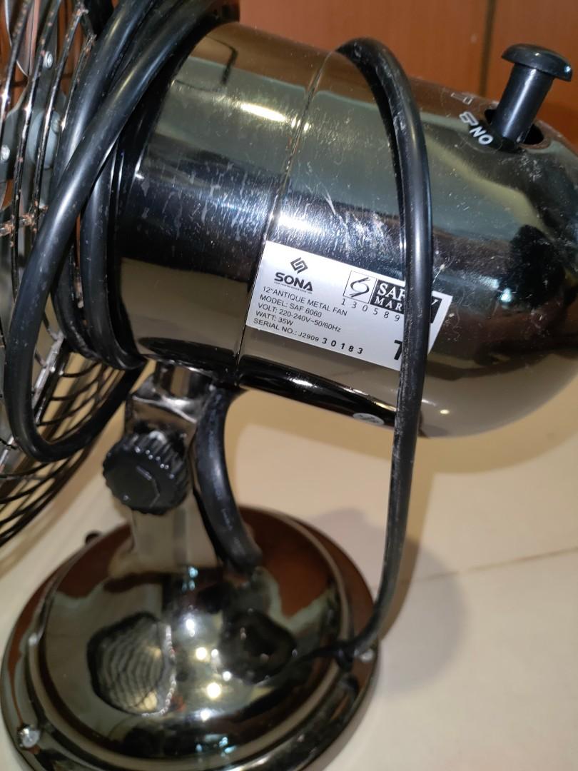 Strong metal "12 Sona power fan ( Antique fan , vintage fan design ...