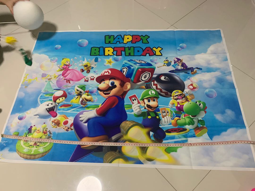 Super Mario world Tarpaulin backdrop, Hobbies & Toys, Toys & Games on ...