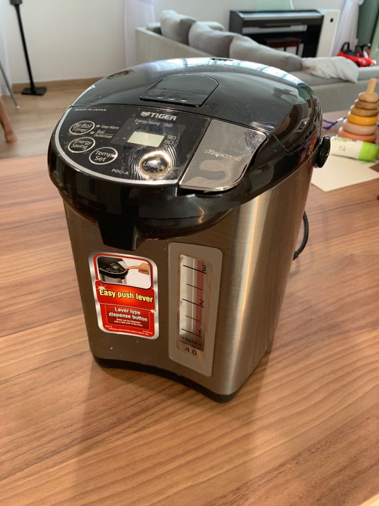 Tiger 4L electric thermos airpot, TV & Home Appliances, Kitchen ...