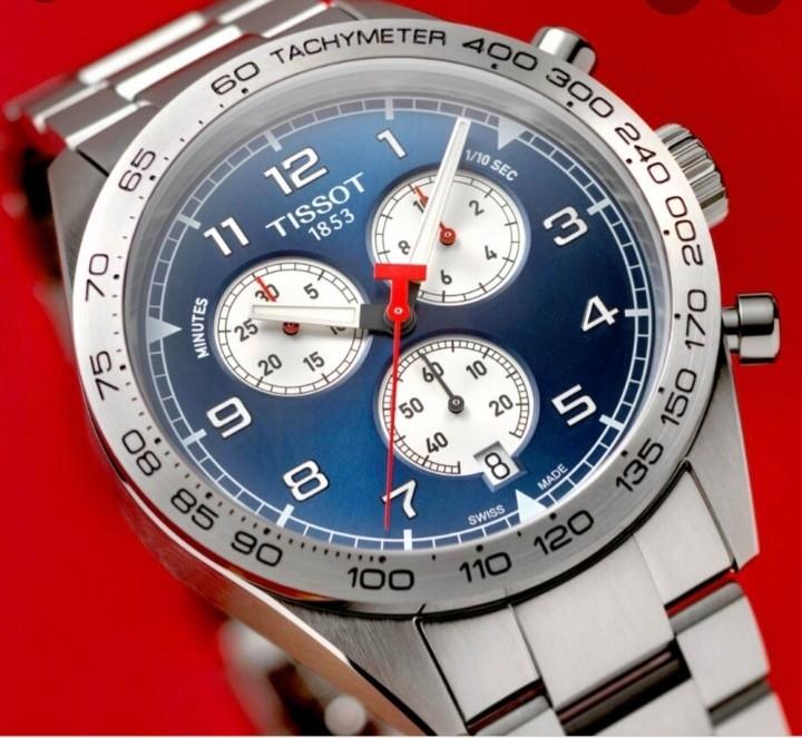 Tissot PRS 516 | Chronograph | Blue Dial | Stainless Steel Bracelet ...