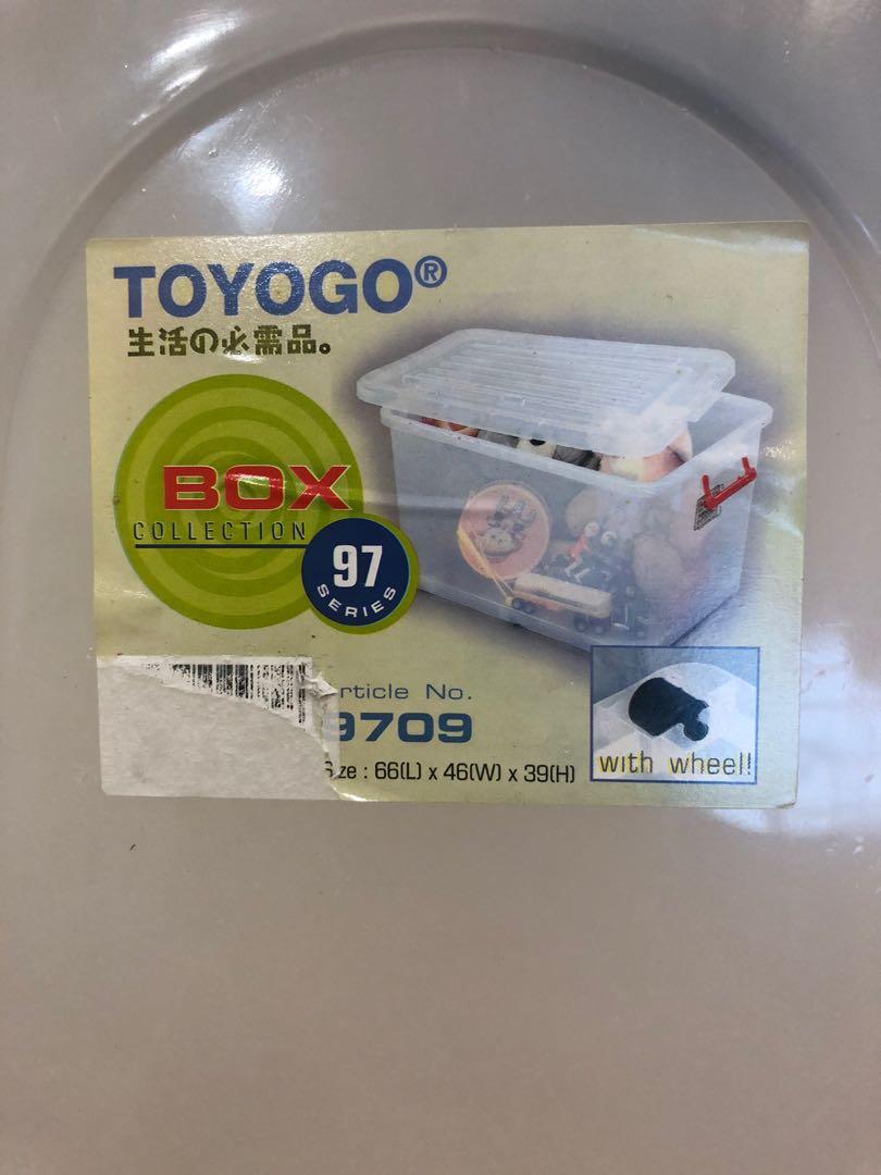 Toyogo 9709 storage box with lid and wheels x 3, Furniture & Home ...