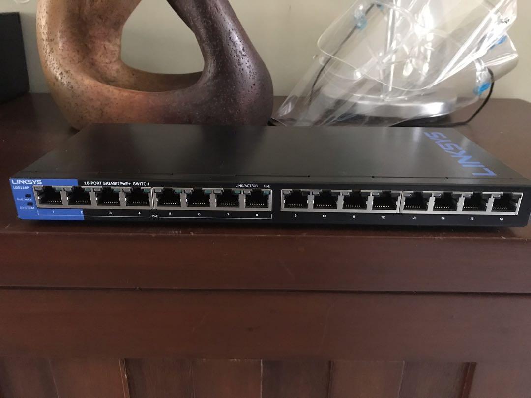 Ubiquiti Edgerouter Linksys POE Switch TpLink Switch, Computers & Tech ...