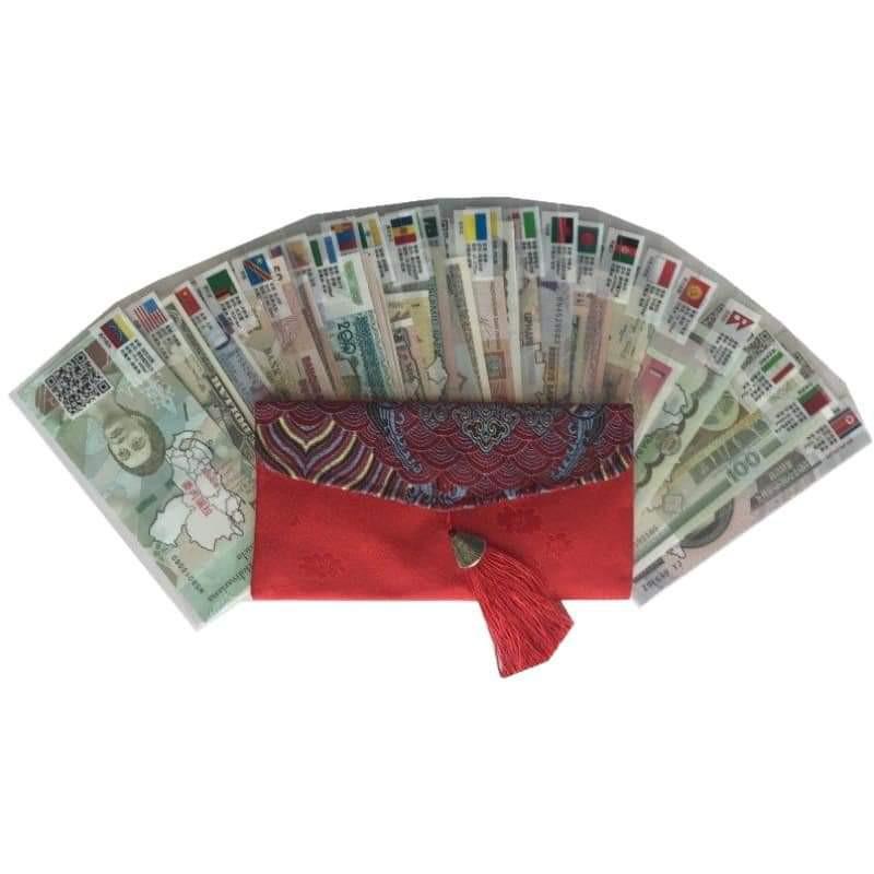 28 COUNTRIES FOREIGN MONEY COLLECTION IN RED ENVELOPE, Luxury, Bags ...