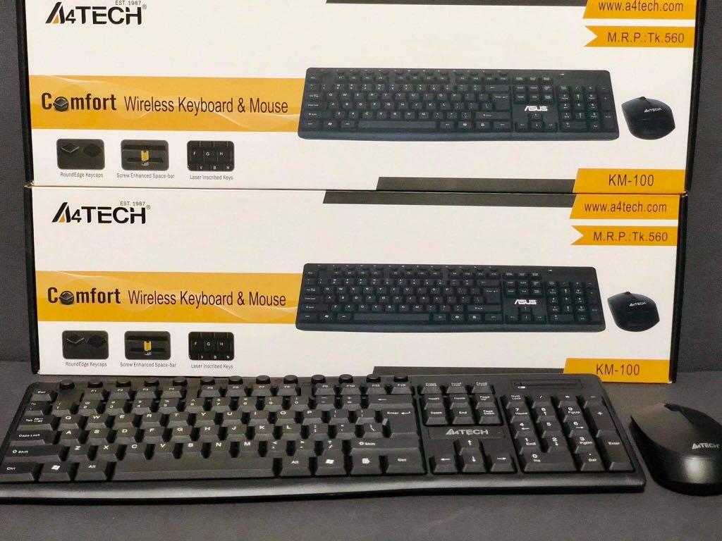 A4TECH WIRELESS KEYBOARD & MOUSE, Computers & Tech, Parts & Accessories, Computer Keyboard on ...