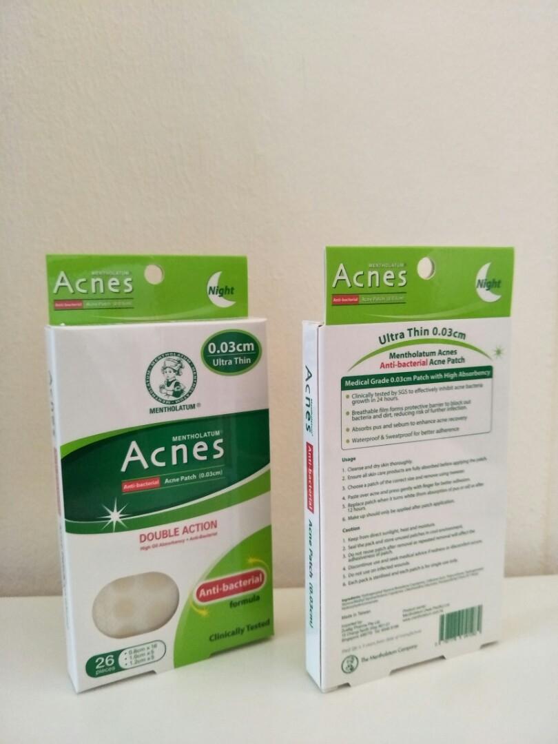 Mentholatum Acnes Anti-Bacterial Patch (Night 0.03cm), Beauty ...