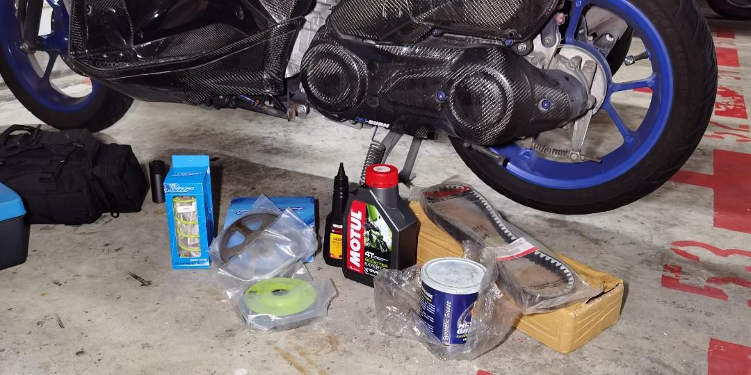 Aerox full service, Motorcycles, Motorcycle Accessories on Carousell