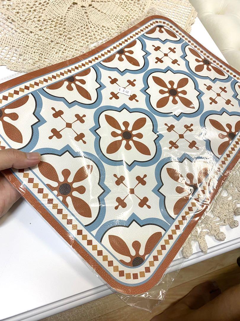 Beautiful morrocan Peranakan pvc placemat, Furniture & Home Living ...