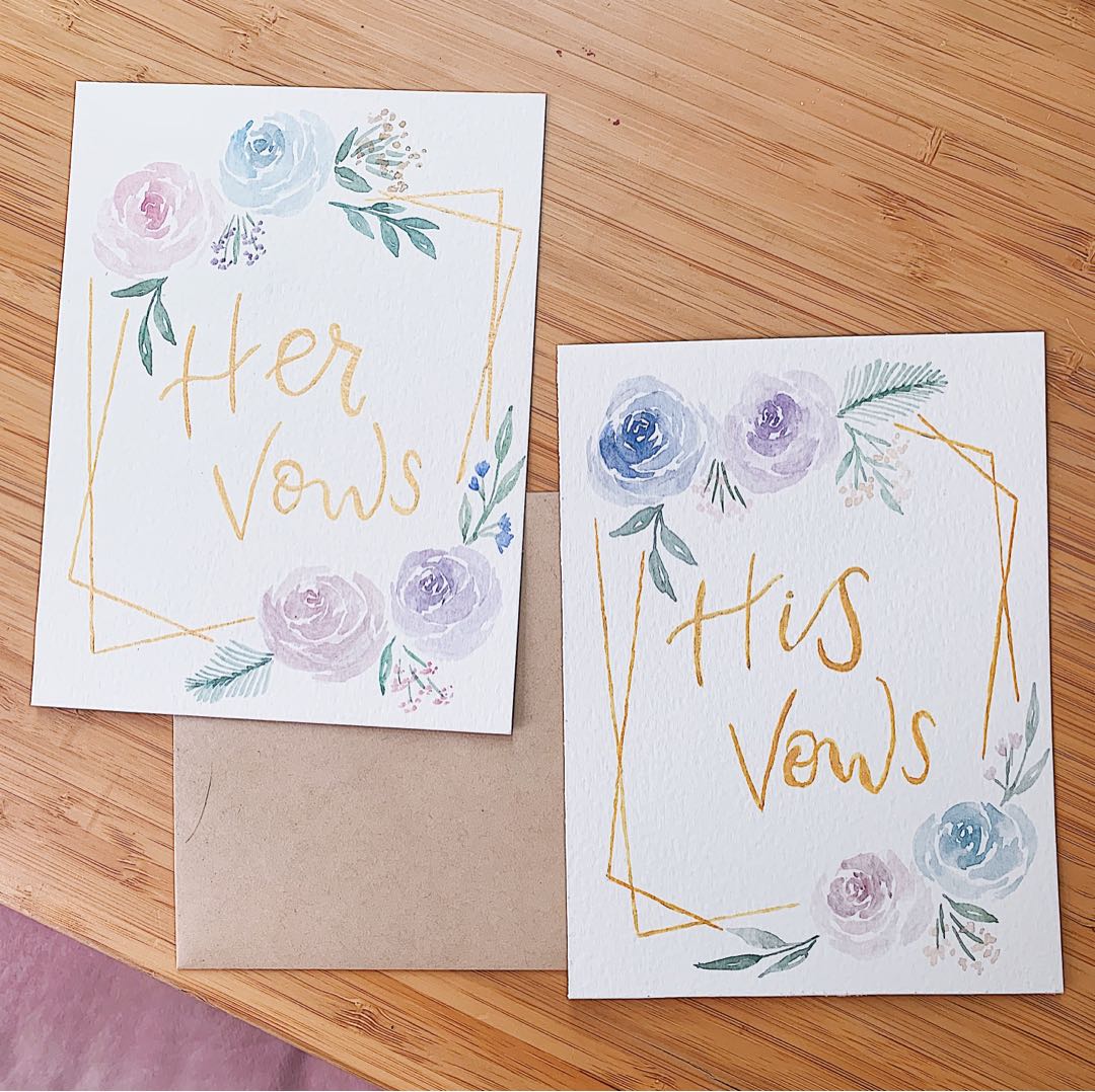 Bespoke Vow cards, Hobbies & Toys, Stationery & Craft, Art & Prints on ...