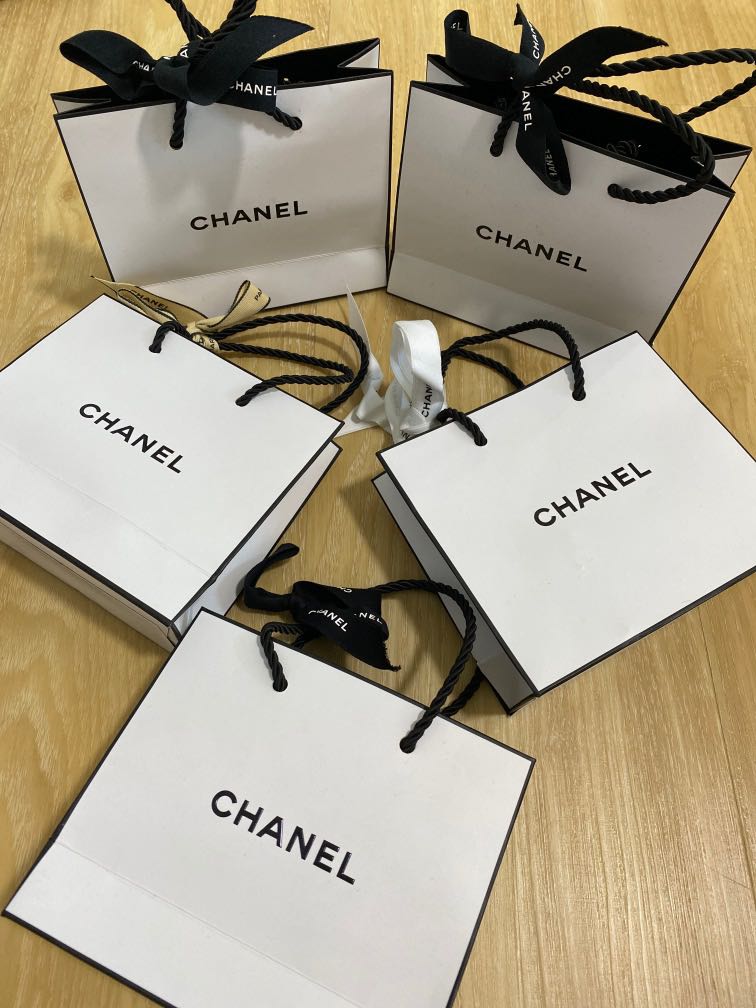 Chanel paper bags, Luxury, Accessories on Carousell