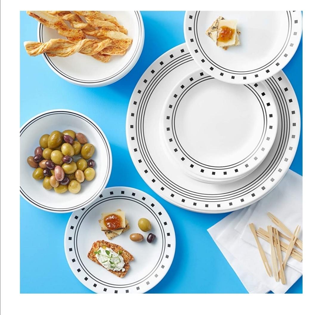 Corelle 18-Piece City Block Dinnerware Set, Furniture & Home Living ...