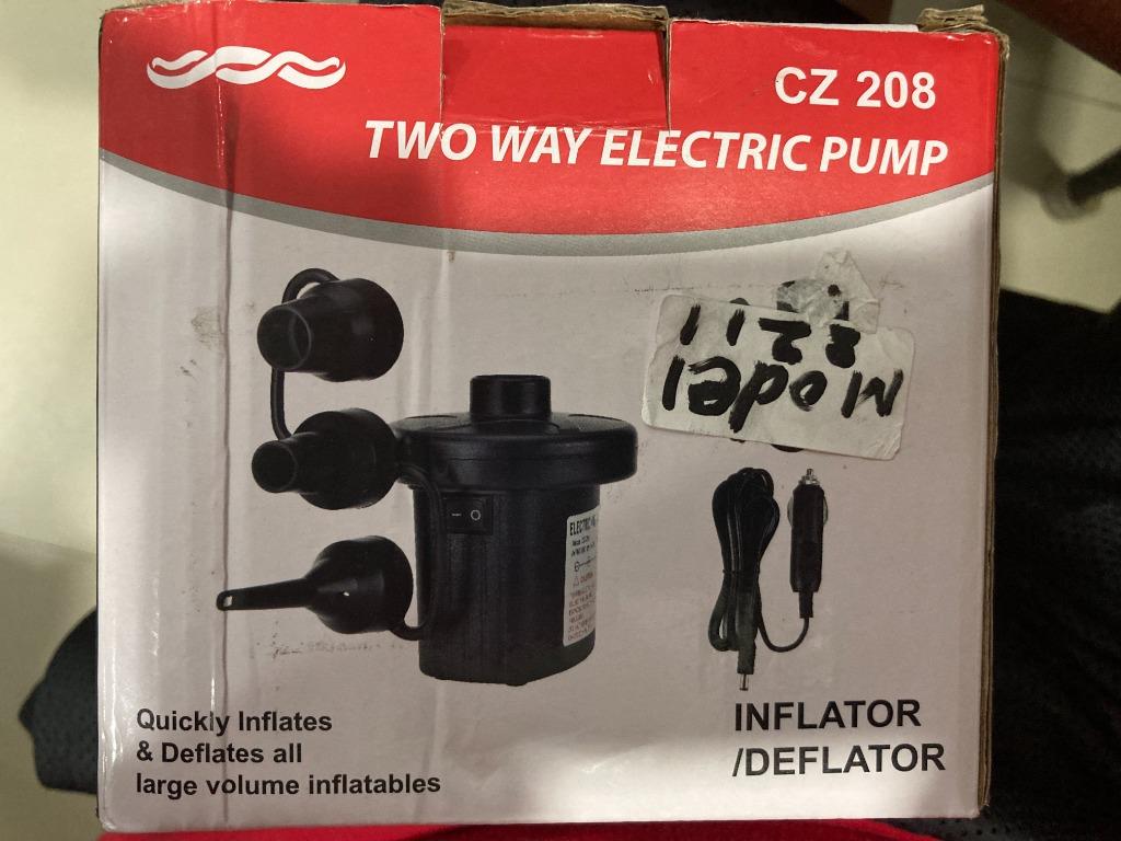 CZ-208 Two Way Electric Pump - Car Power Adapter (Black) INFLATOR ...