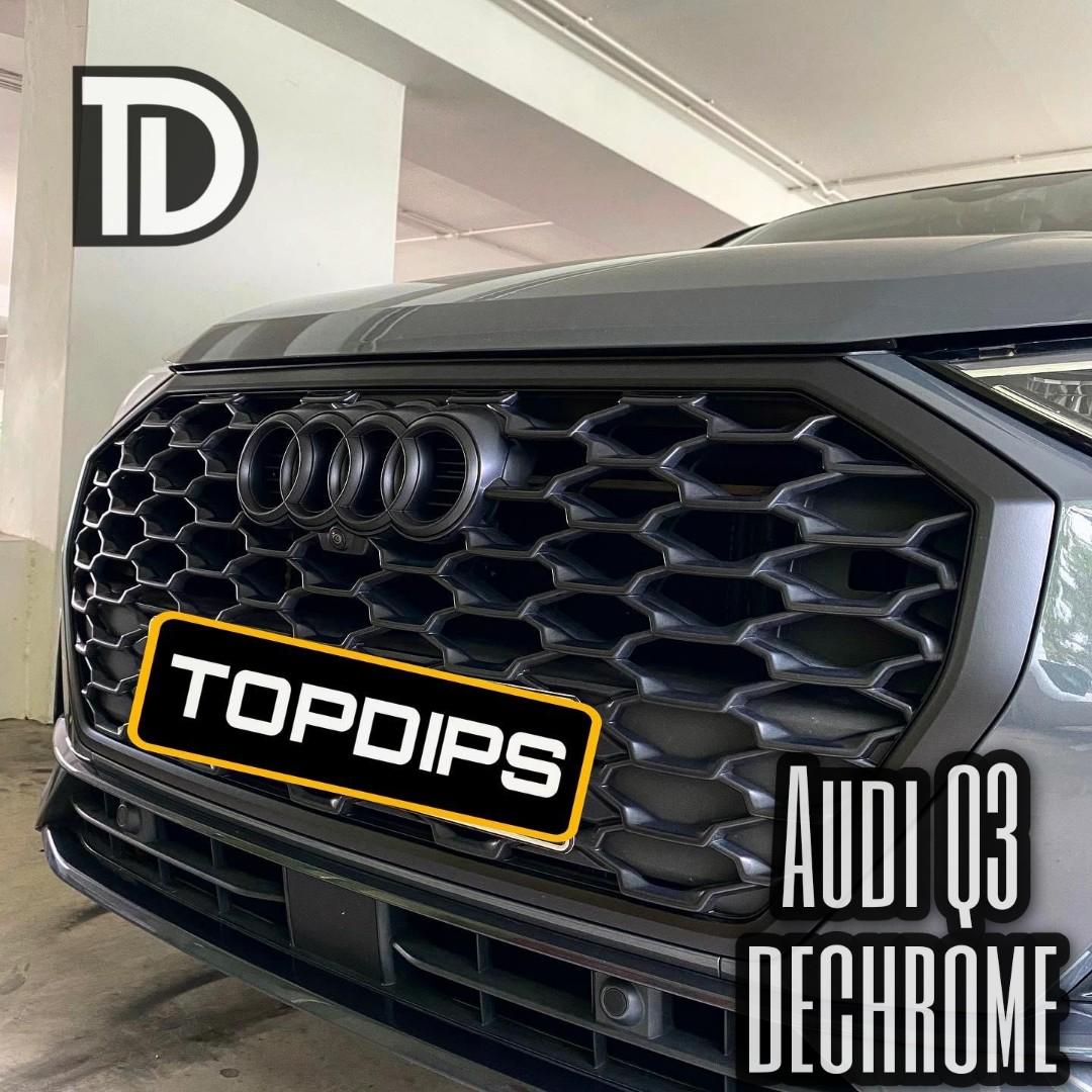Dechrome Plastidip Audi Q3 Front Grille Logo Side Window Trim Chrome ...