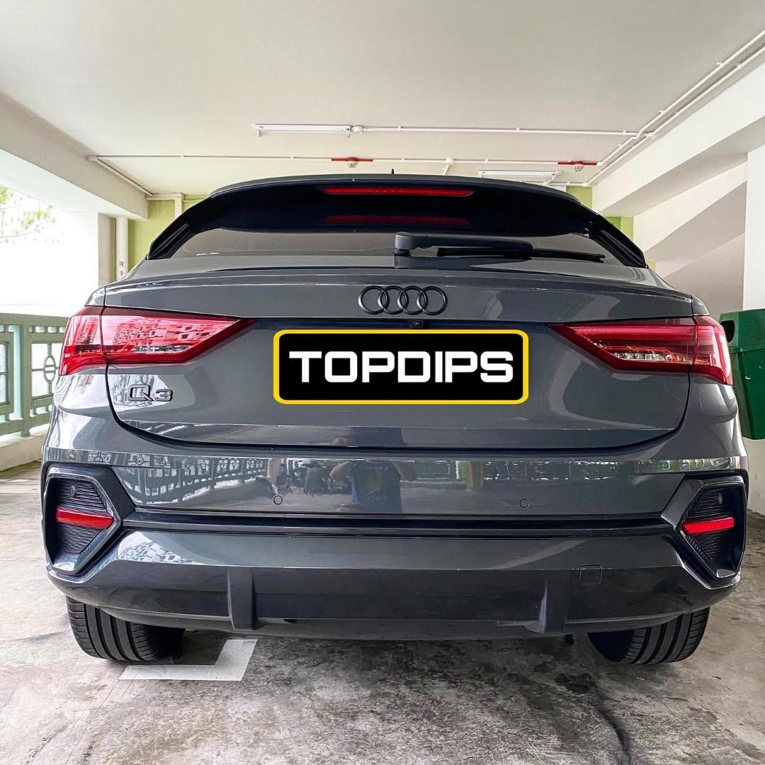 Dechrome Plastidip Audi Q3 Front Grille Logo Side Window Trim Chrome ...
