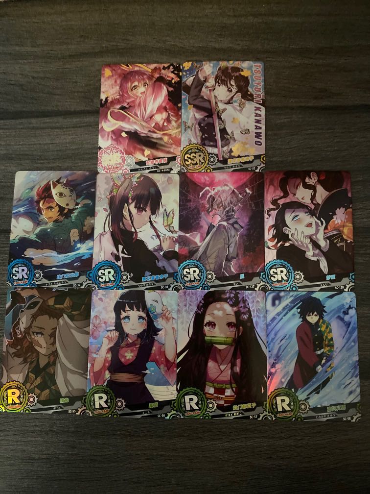 Demon Slayer SSSR SSR SR R collectable card set Tanjirou Kamado ...