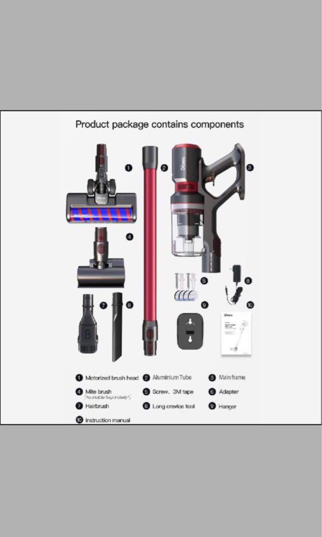 Dibea F20 MAX Cordless Vacuum Cleaner Local Set with ADDITIONAL ADD-ON ...