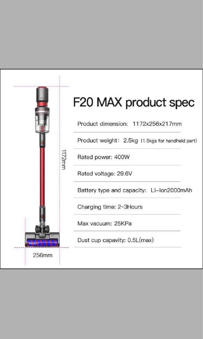 Dibea F20 MAX Cordless Vacuum Cleaner Local Set with ADDITIONAL ADD-ON ...