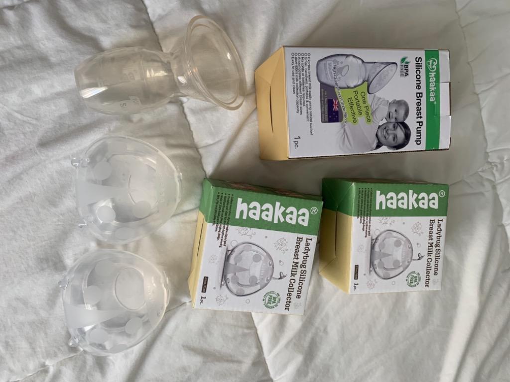 Haakkaa 1st Gen breast pump and Brandnew haakkaa ladybug milk catcher ...