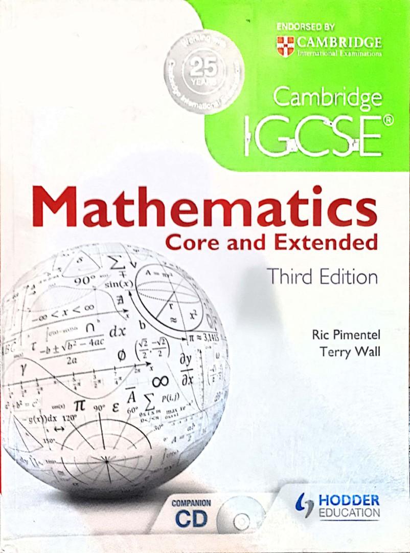 IGCSE CIE Mathematics Core and Extended Textbook, Hobbies & Toys, Books ...