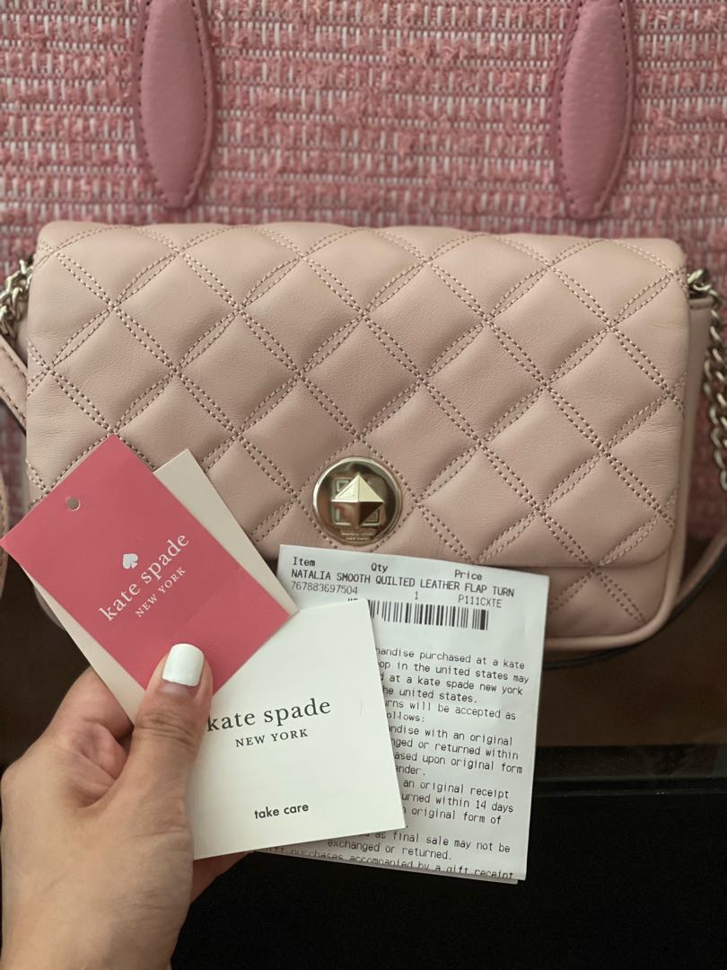 Kate Spade Natalia Quilted Leather Flap Turnlock Crossbody, Luxury ...